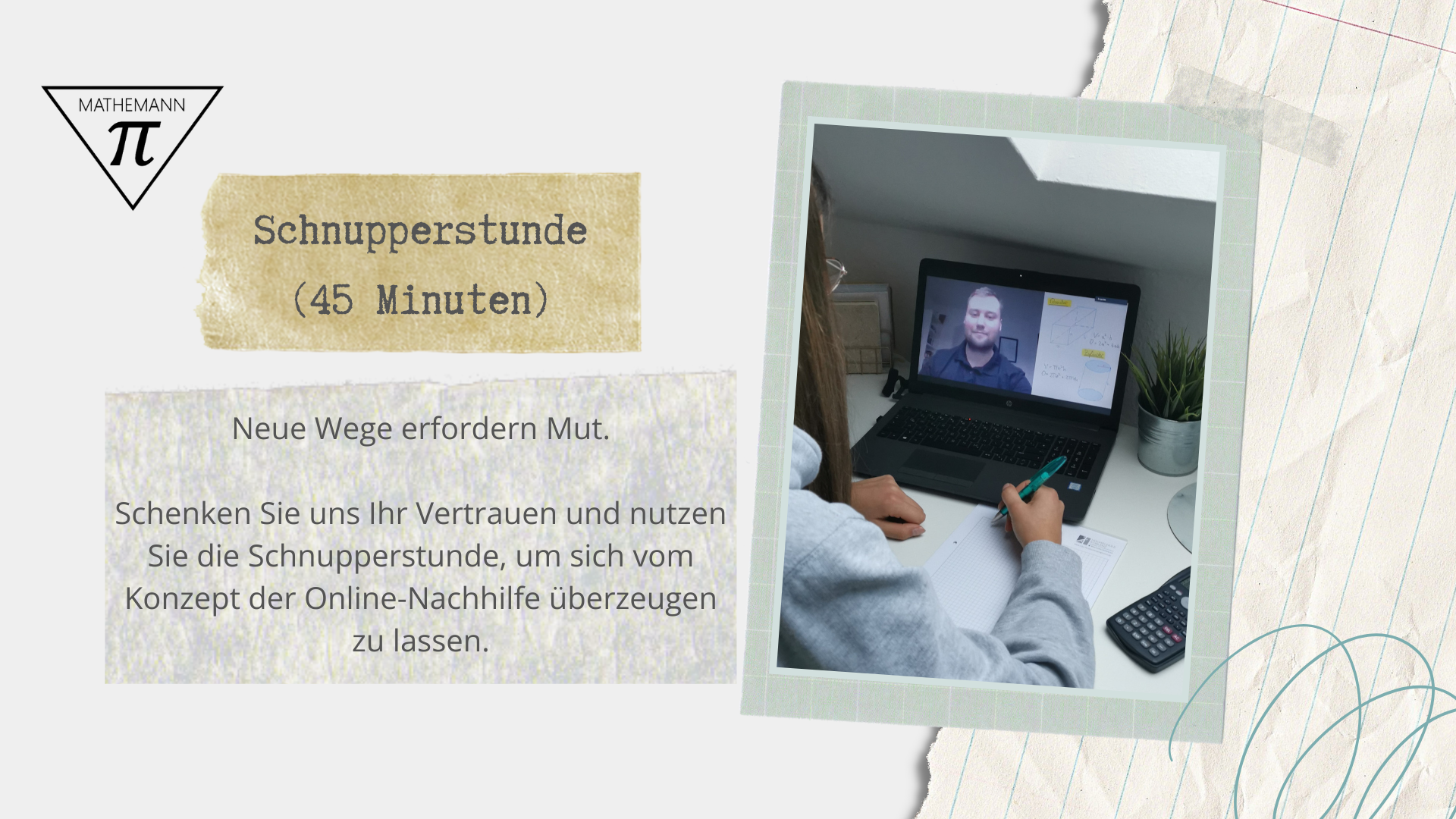 Mathemann - Nachhilfe mit Fun - Schüler/innen